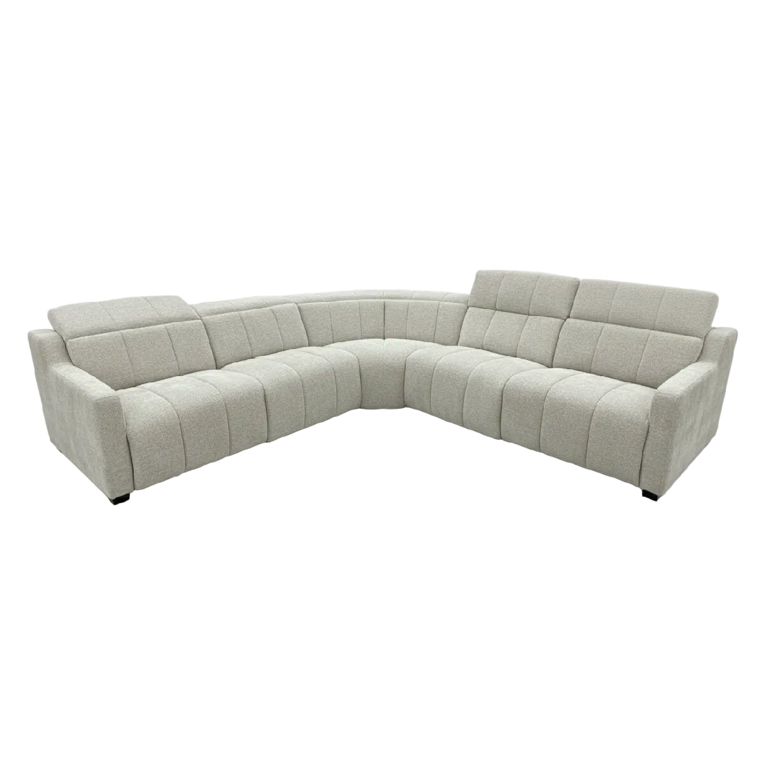 Derwent Fabric Corner Modular with Electric Recliners in Beige Color ...
