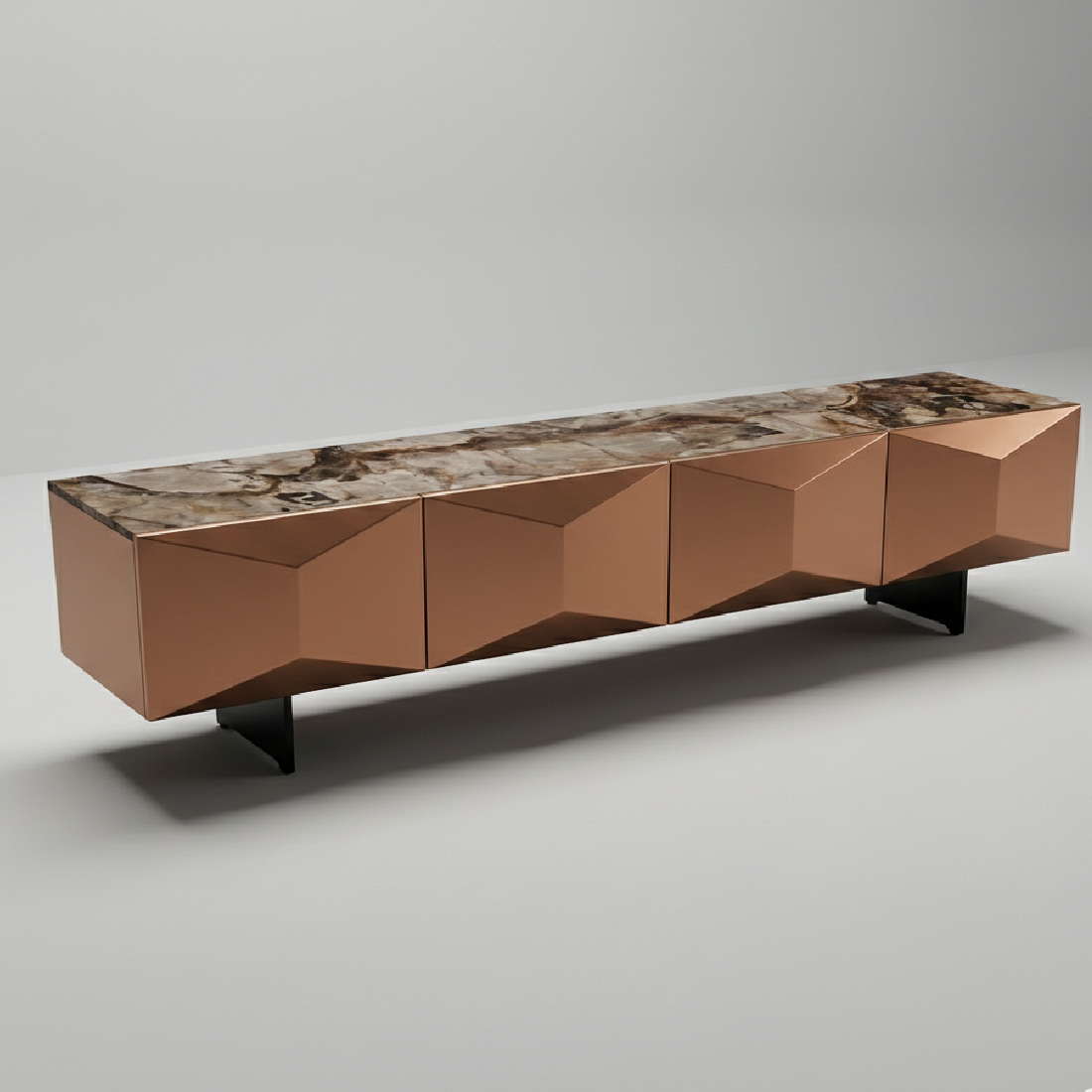 Lokki Bronze and Ceramic Large TV Unit – Supreme Furniture